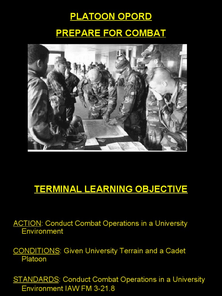 2 Platoon Opord With Tlps | PDF | Reconnaissance | Military Operations