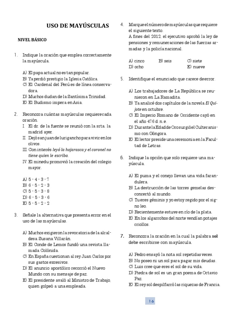 Uso Correcto de Mayúsculas en Español | PDF