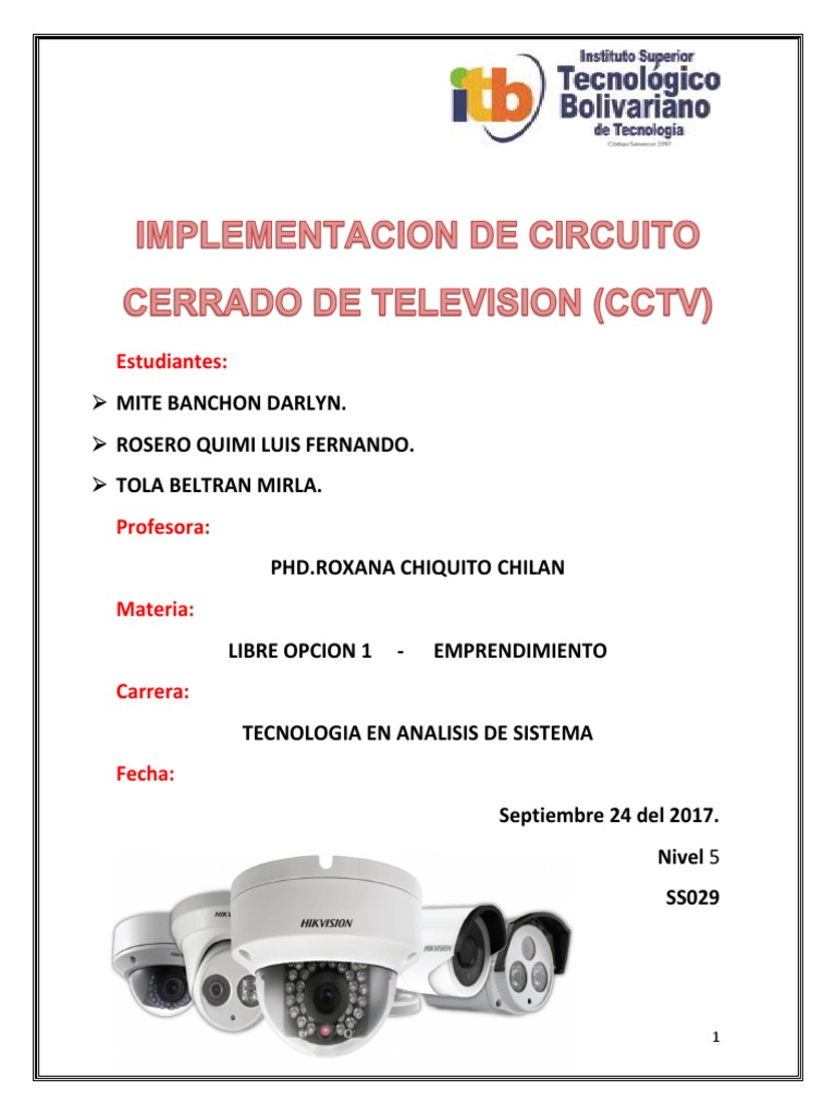 Proyecto CCTV Sso29 | PDF | Vídeo | Televisión