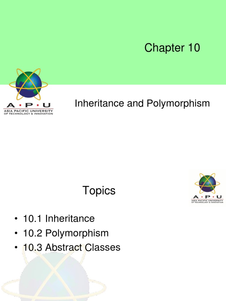Chapter 10 Pdf Inheritance Object Oriented Programming Class Computer Programming