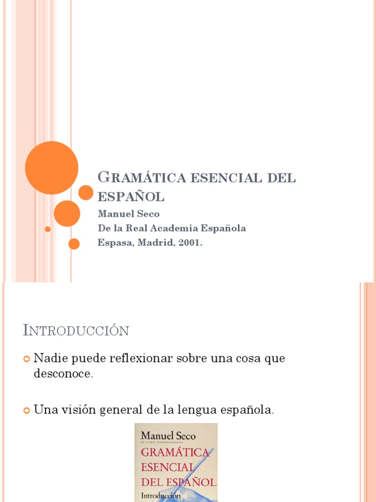 Fundamentos del Lenguaje y Gramática Española | PDF | Sonido | Lengua ...