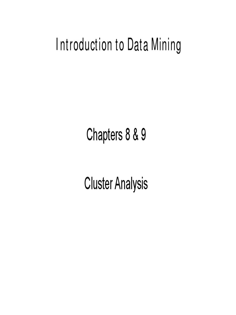 Chapter8-Basic Cluster Analysis2016 | PDF | Cluster Analysis ...