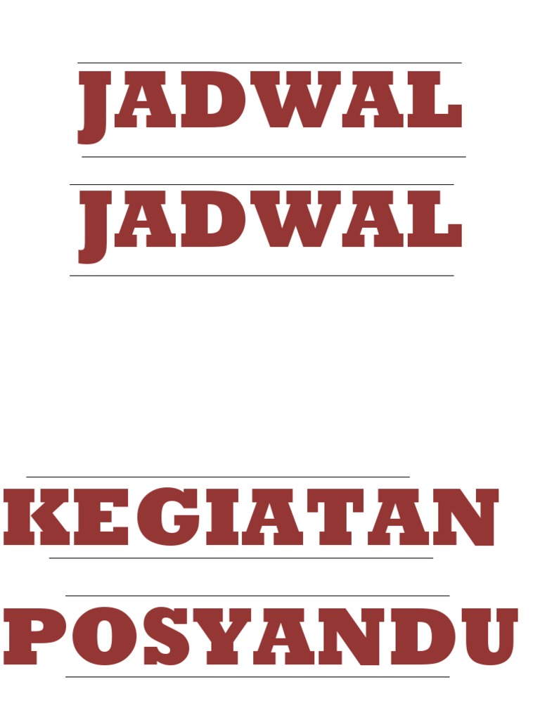 Jadwal Print | PDF