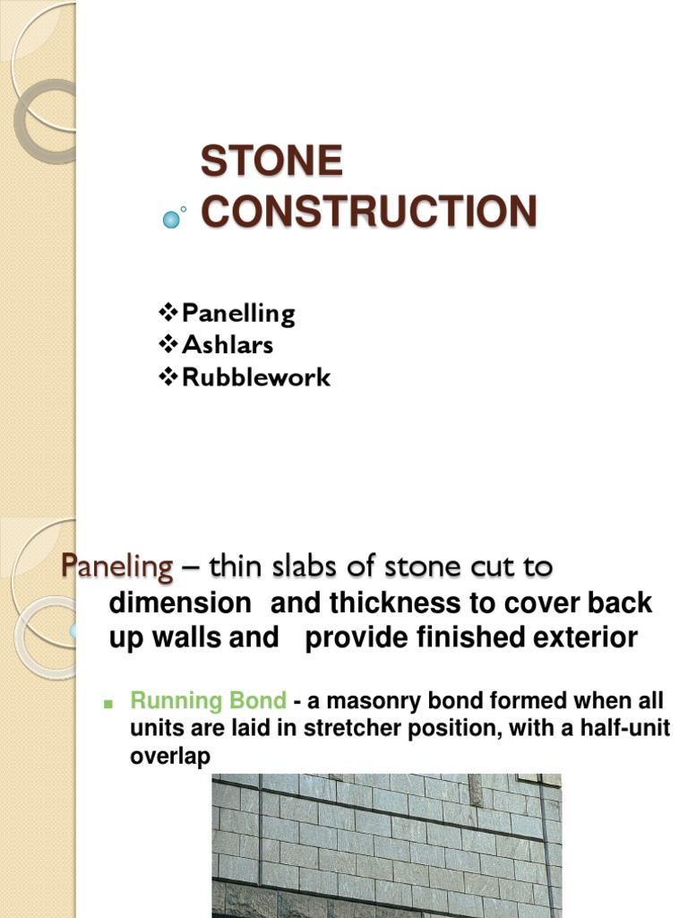 Stone Construction: Panelling Ashlars Rubblework | PDF