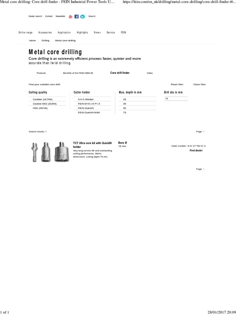 Metal Core Drilling | PDF | Drilling | Drill