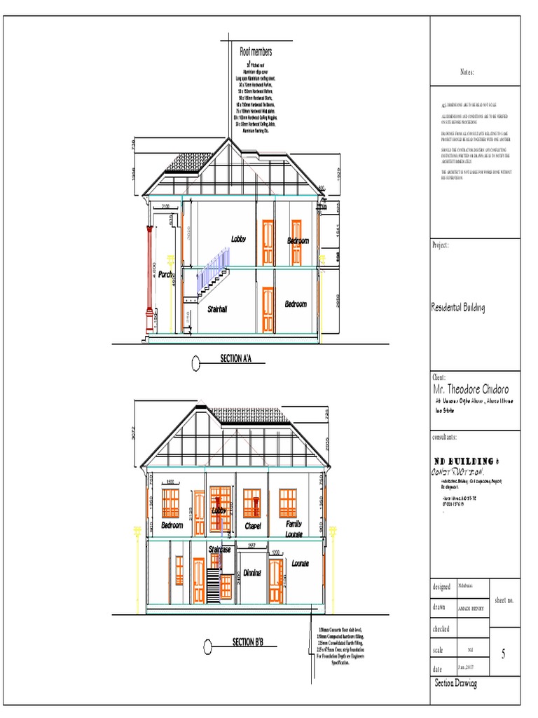 Residential Building Dimensions and Notes | PDF