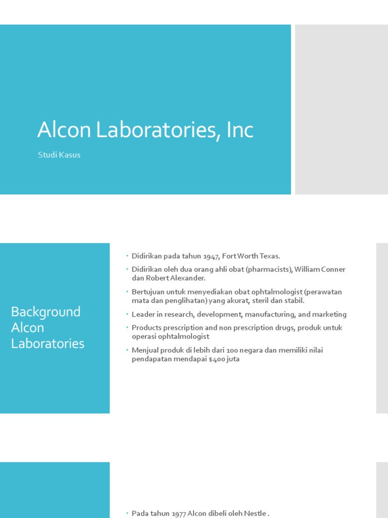 Kasus Alcon Laboratories (Revised) | PDF | Bisnis