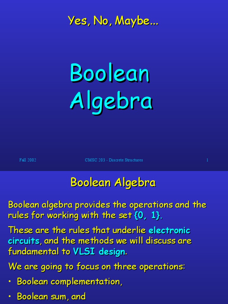 Boo Lean Algebra | PDF | Teaching Mathematics | Boolean Algebra
