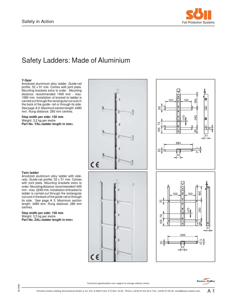 Aluminium Ladder Specifications | PDF | Ladder