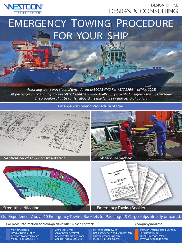Emergency Towing Brochure For Your Ship | Download Free PDF | Naval ...