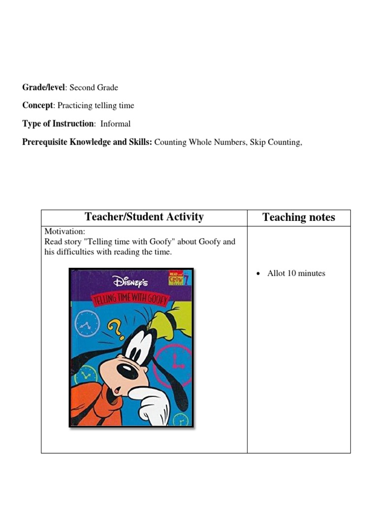 Teacher/Student Activity Teaching: Notes | PDF | Clock | Experiment