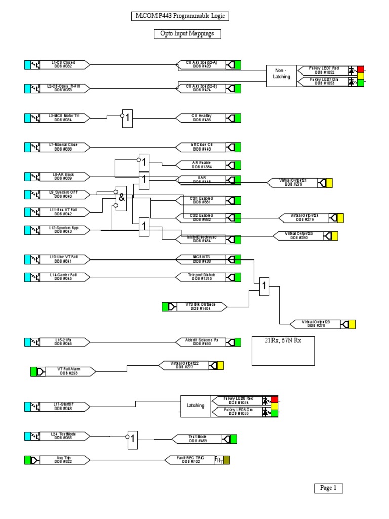 Micom P443 Programmable Logic: Non - Latching | PDF | Electrical ...
