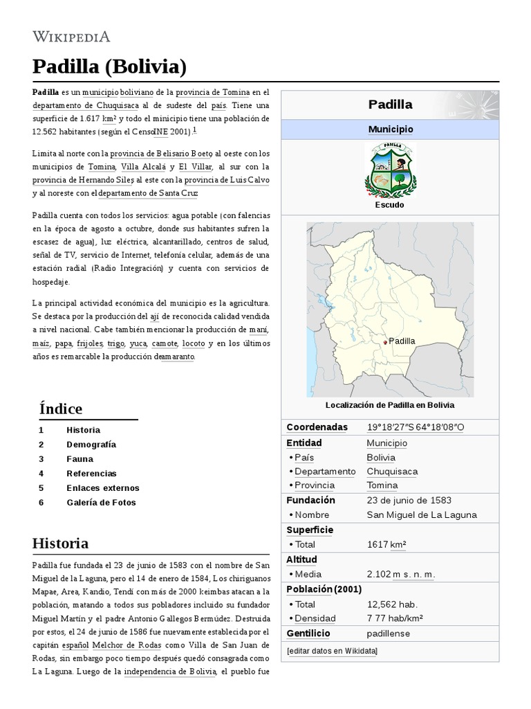 Padilla (Bolivia) | PDF | Naturaleza