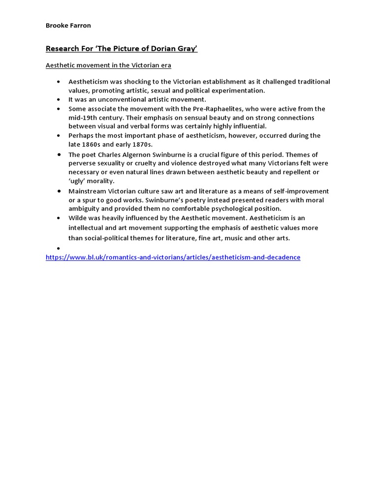 Research For English On Oscar Wilde | PDF