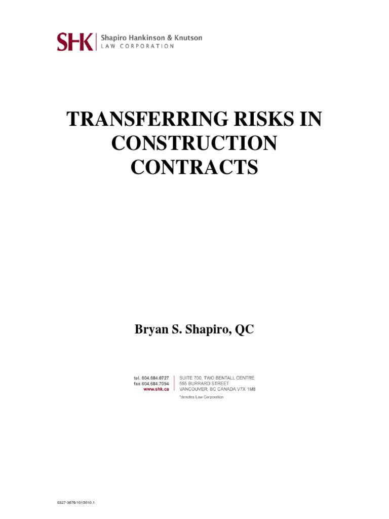 Managing Construction Risk: A Guide to Effective Risk Identification ...