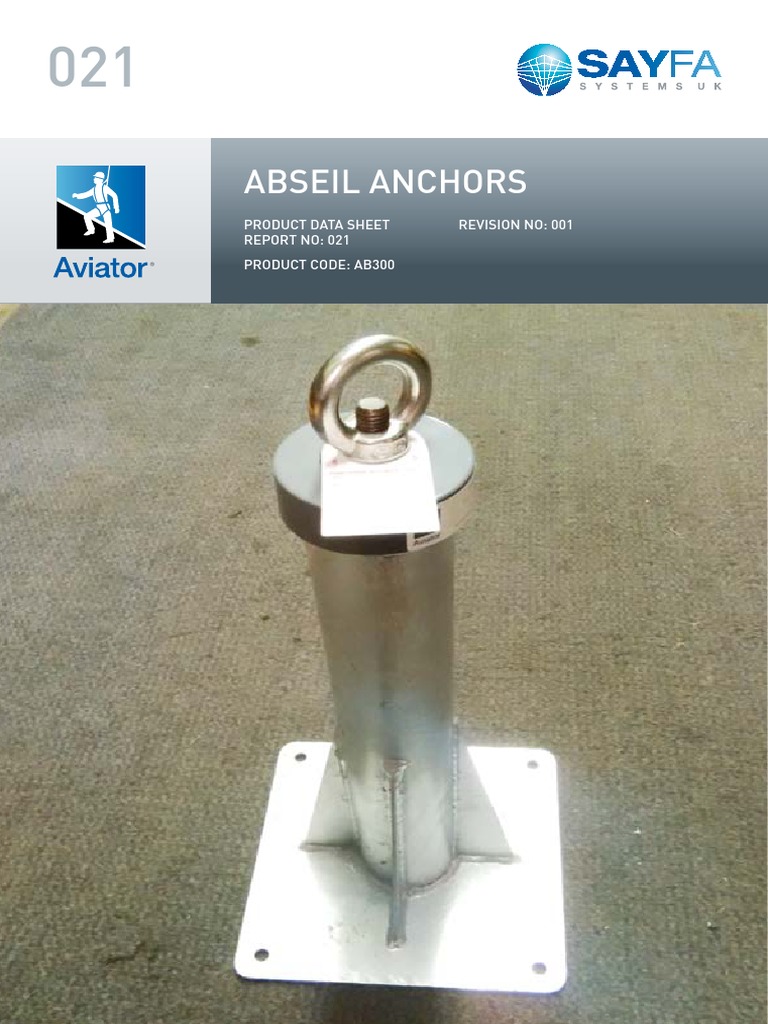 Sayfa Aviator 021 Abseil Anchors | Download Free PDF | Structural Steel ...