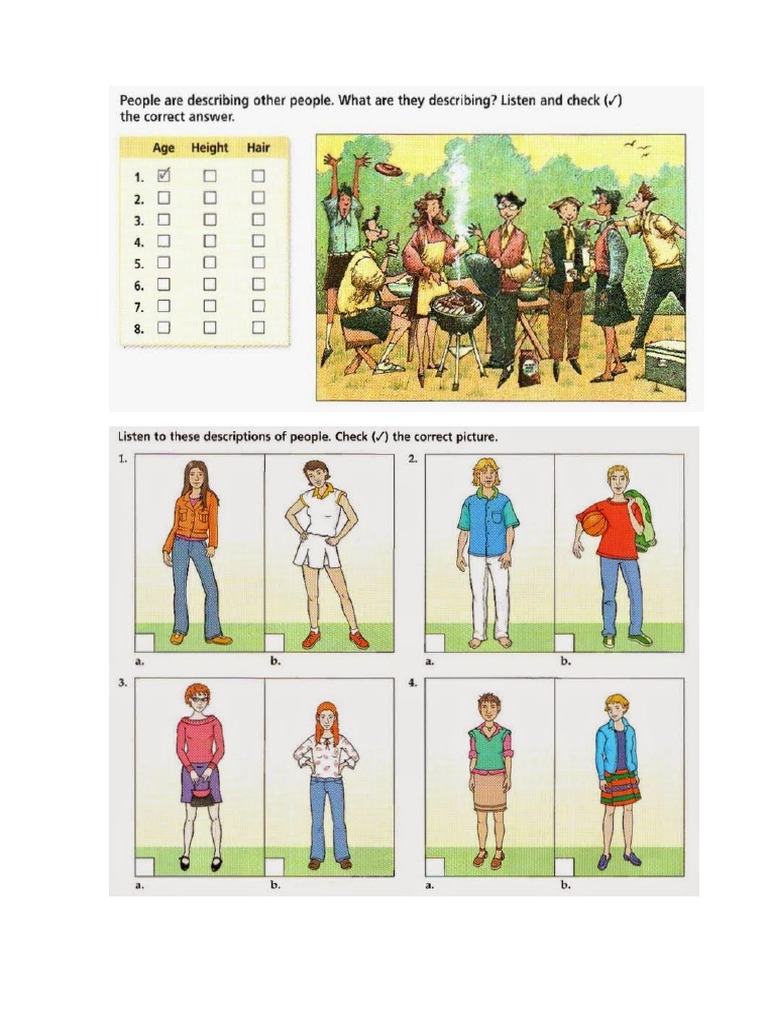 Describing People Listening | PDF