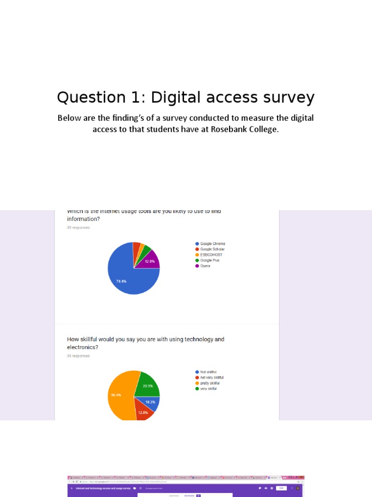 Question 1: Digital Access Survey | PDF