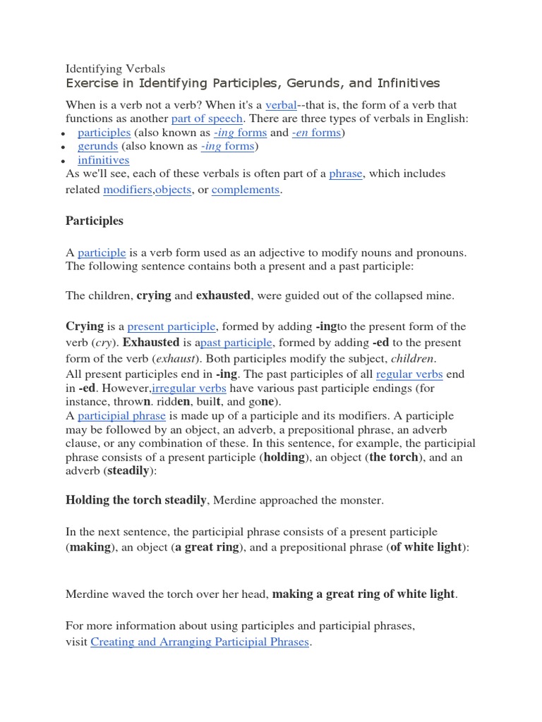 Identifying Verbals