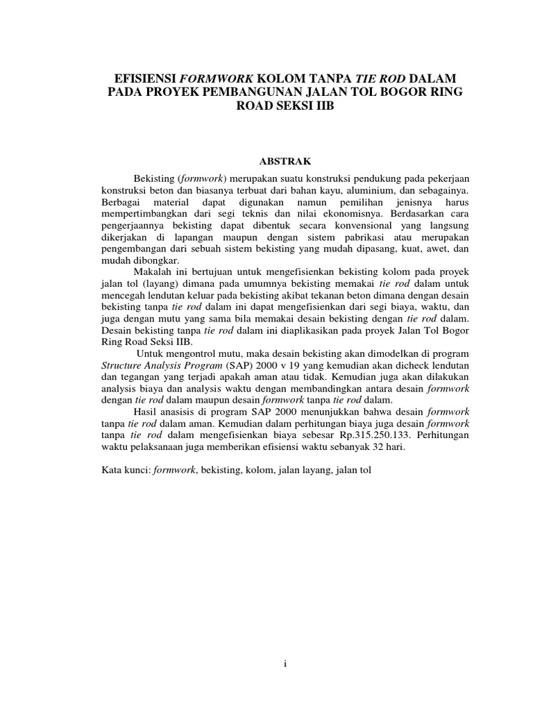 Abstrak, Kata Pengantar Dan Daftar Isi | PDF