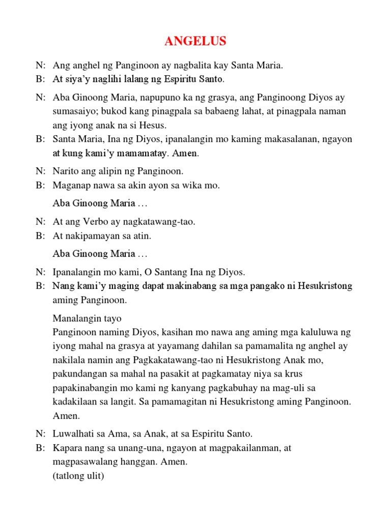 Angelus | PDF