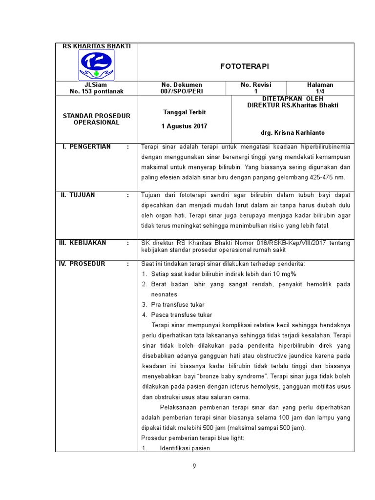 SPO Fototerapi | PDF