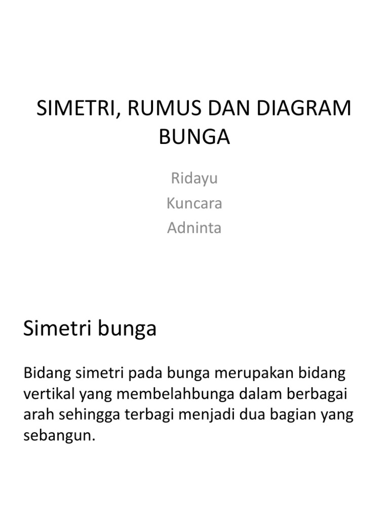 Simetri, Rumus Dan Diagram Bunga | PDF | Griya & Taman | Sains & Matematika