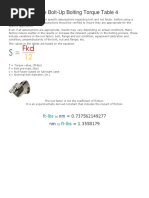 Table Torque Tabel Torsi Baut Flange PDF | PDF