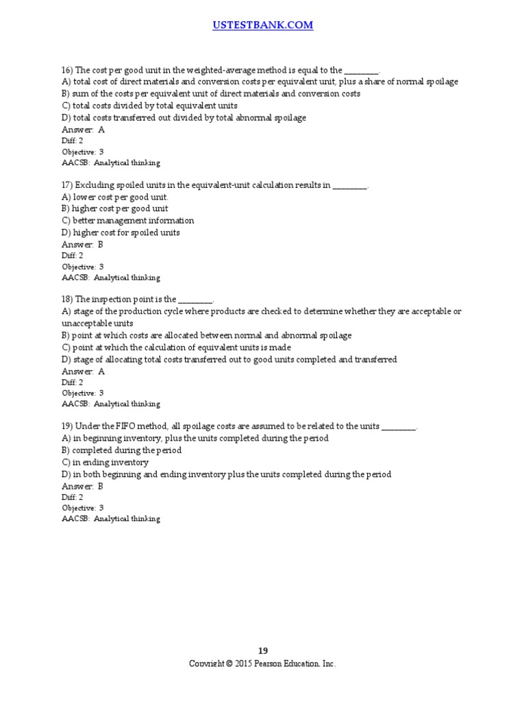 Chapter 18 Spoilage Rework and Scrap Theory | PDF | Balance Sheet ...