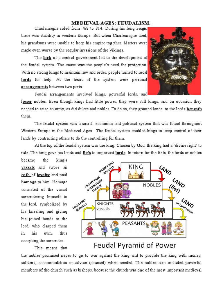 Feudalism Worksheet | PDF | Feudalism | Serfdom