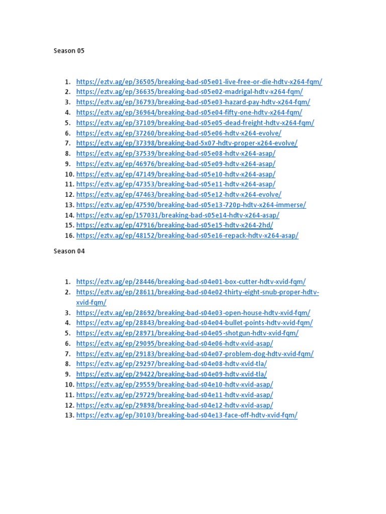 Breaking Bad Torrents | PDF