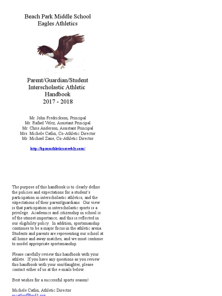 Athletic Handbook 2017-2018 | PDF | Citizenship | Sports