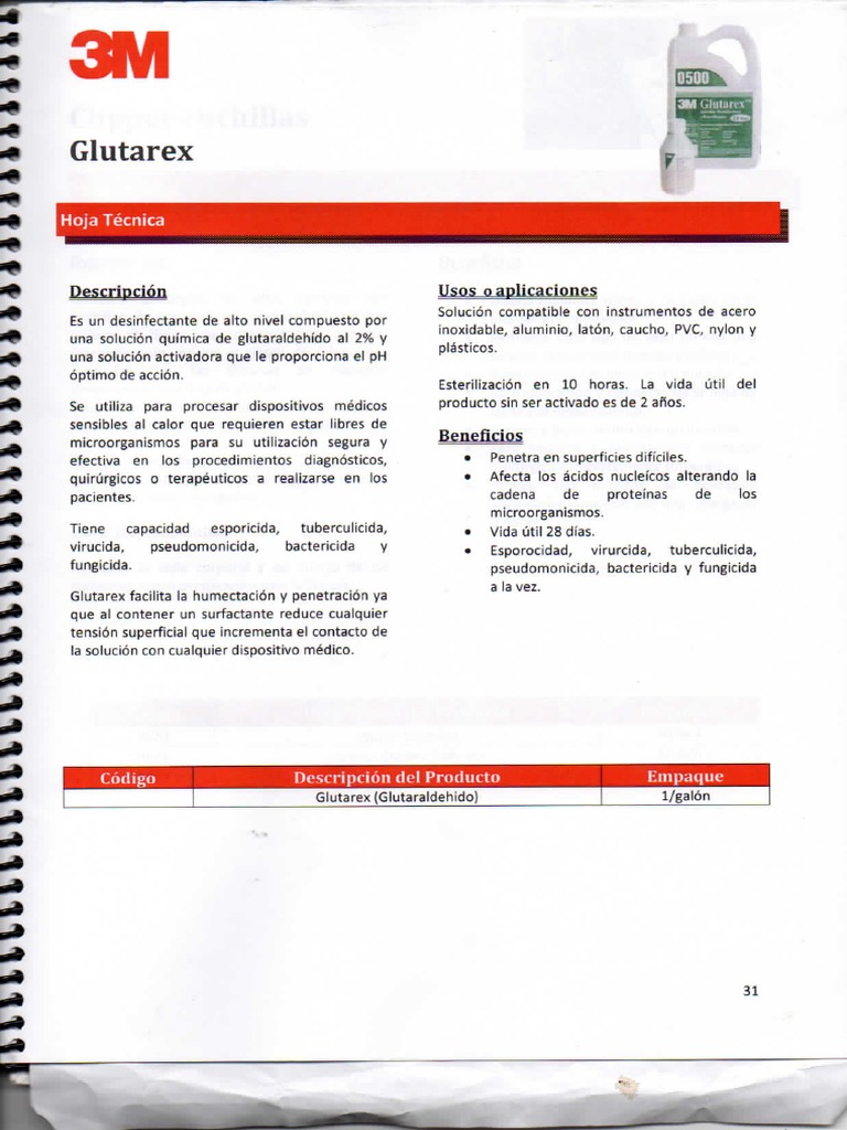 Fichas Tecnica Glutarex | PDF