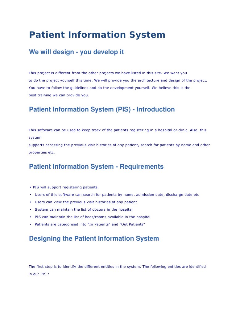 Patient Information System | PDF | Patient | Microsoft Access