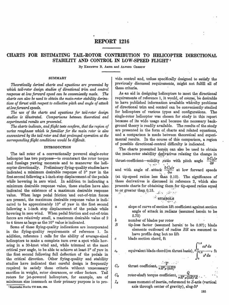 Naca Report 1216 | PDF