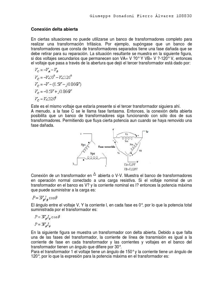 Análisis de las características de potencia y corriente en una ...
