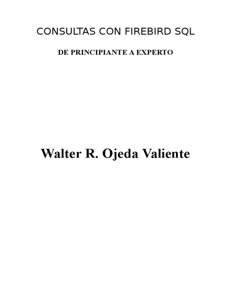 Consultas Firebird | PDF | SQL | Tabla (base de datos)