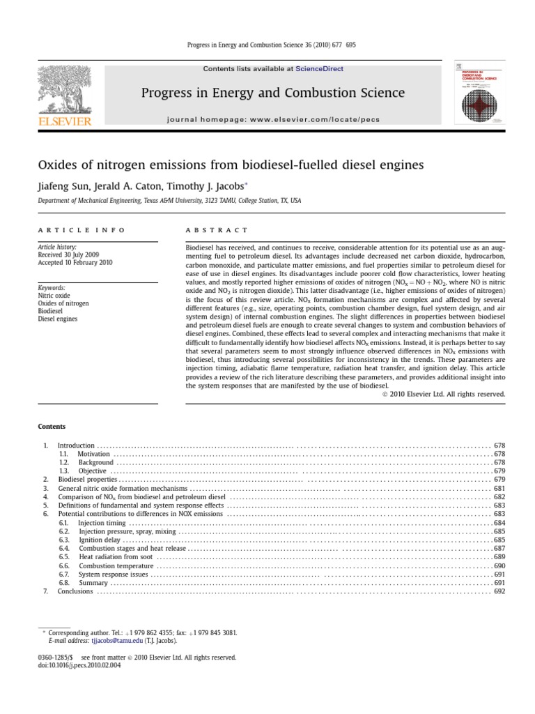 Progress in Energy and Combustion Science Volume 36 Issue 6 2010 (Doi 10.1016 - J.pecs.2010.02. ...