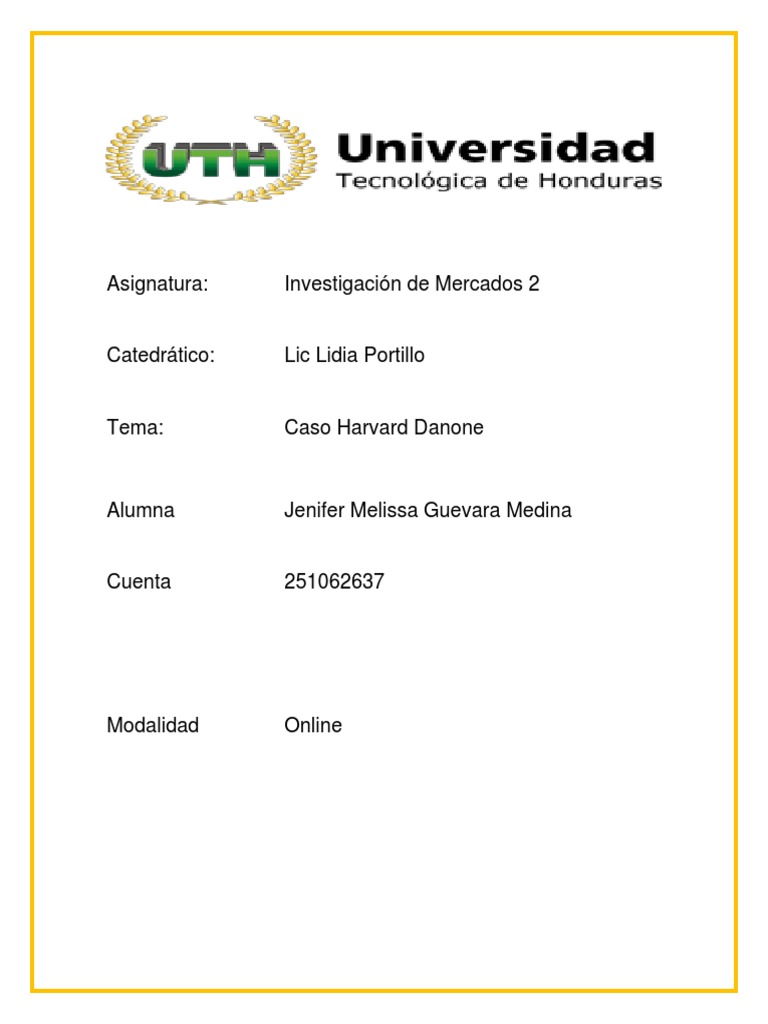 Tarea Caso Danone | PDF