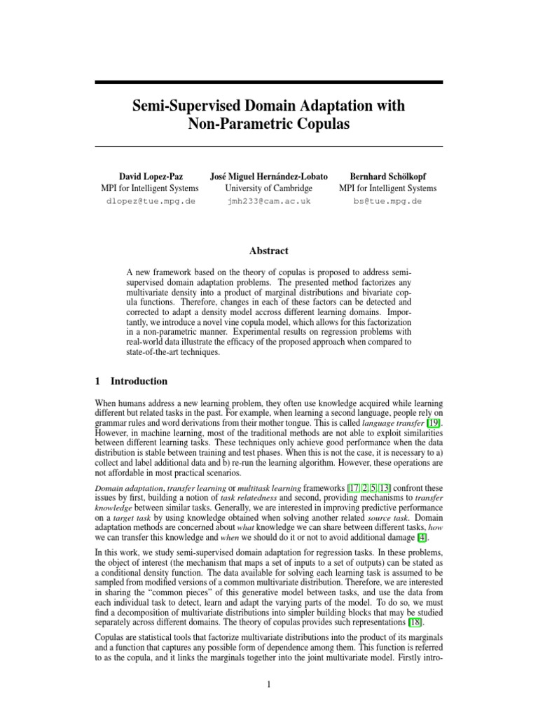4802 Semi Supervised Domain Adaptation With Non Parametric Copulas ...