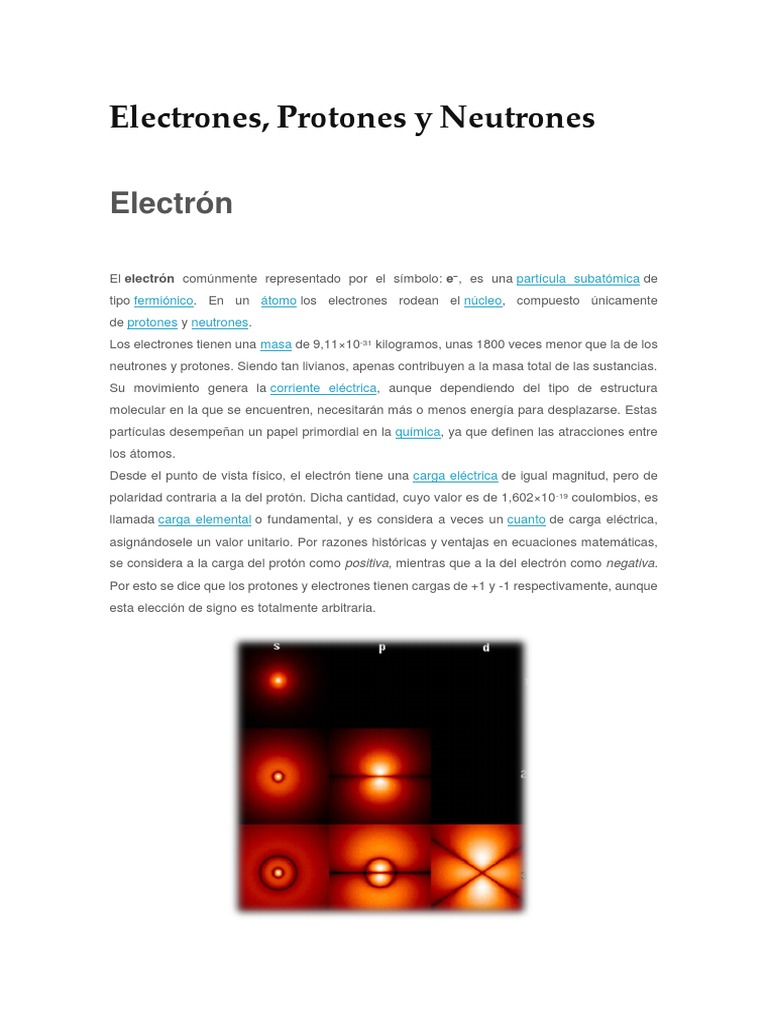 Partículas Subatómicas: Guía Básica | PDF | Protón | Neutrón