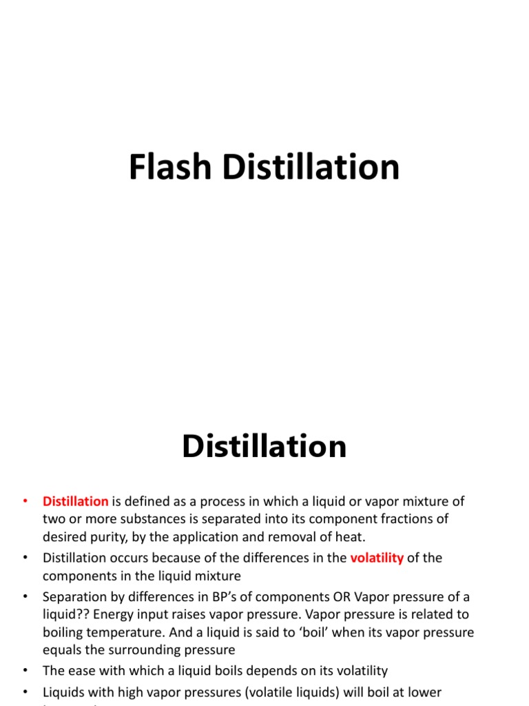Flash Distillation Explained | PDF | Distillation | Nature