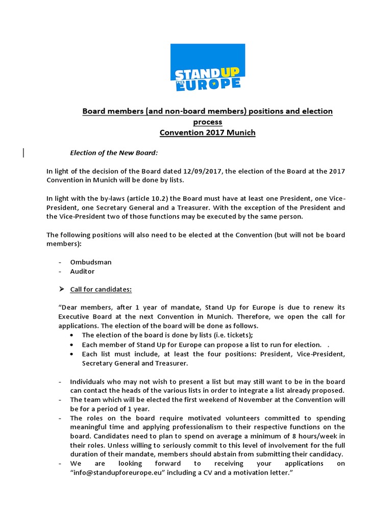 Board Election Procedure 2017 Corrected | PDF | Board Of Directors ...