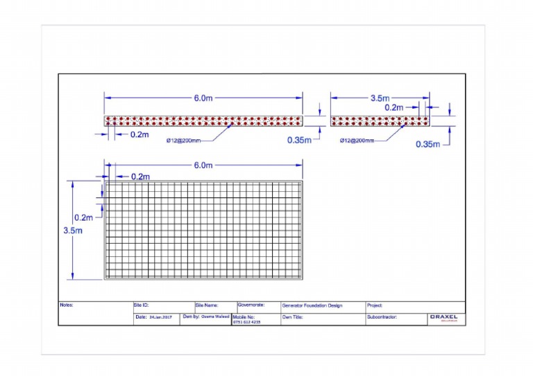 Generator Foundation 33KVA | PDF