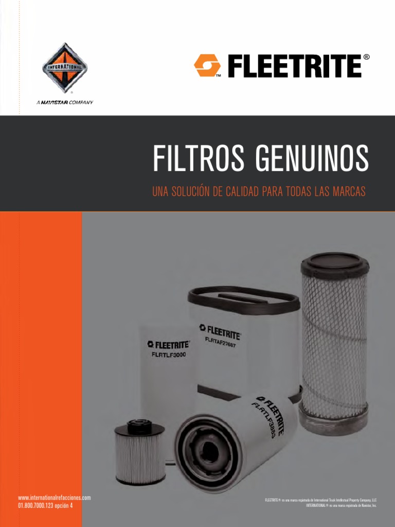 Filtros Fleetrite PDF | PDF | Máquinas rotativas | Fabricantes de ...