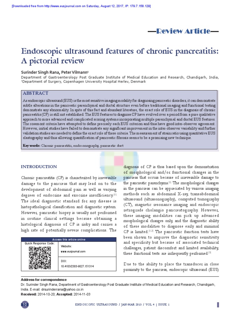 Pancreatitis Cronica - EndoscUltrasound4110-3923455 - 105354 (1460) | PDF | Medical Imaging ...