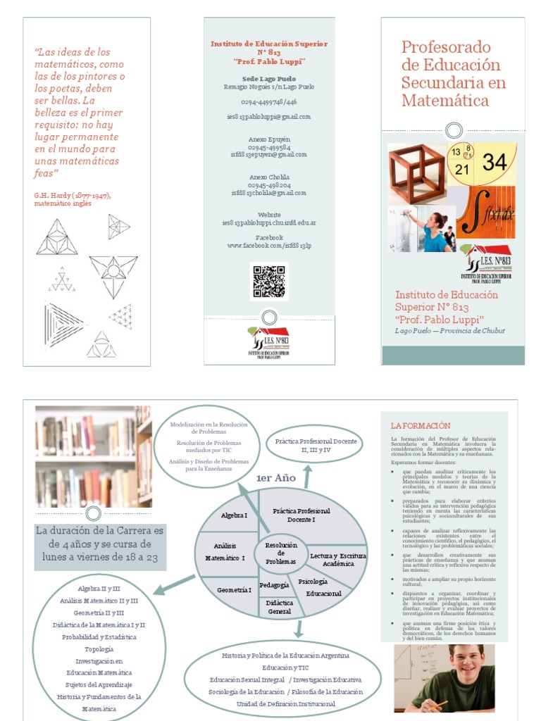 Triptico Matemática | PDF | Maestros | Enseñanza de matemática