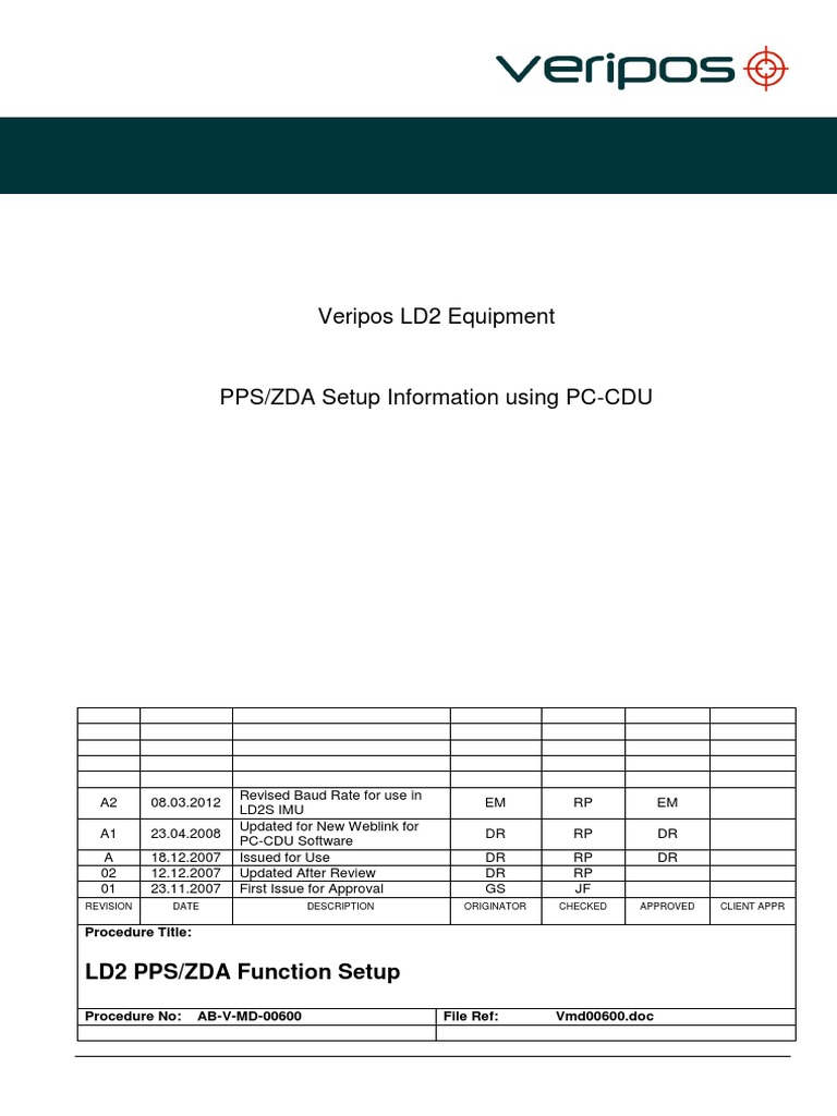 Veripos LD2 Equipment: LD2 PPS/ZDA Function Setup | PDF | Computer File ...