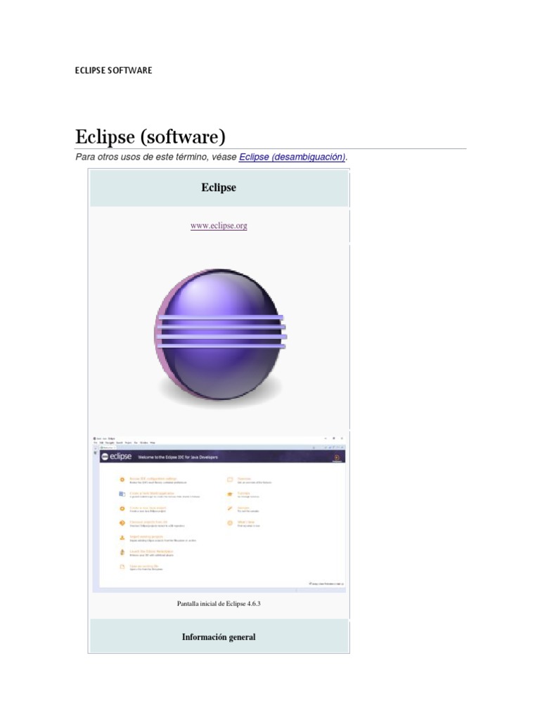 Eclipse: Una potente plataforma de desarrollo multiplataforma y ...
