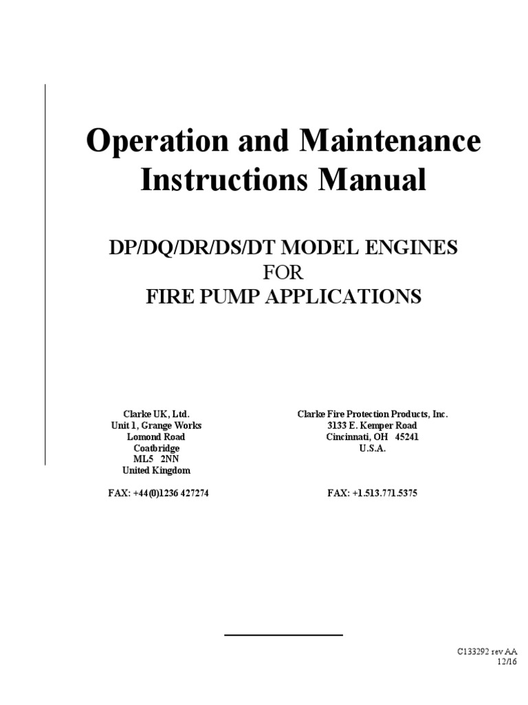 Diesel Engine Operation Manual | PDF | Hvac | Engines